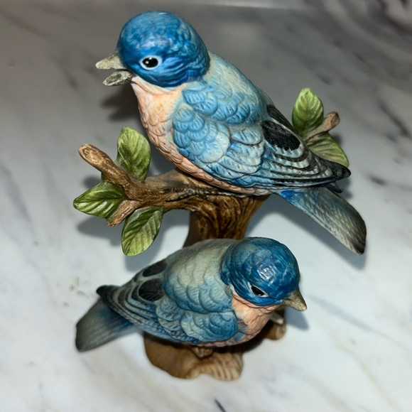 Lefton | Accents | Vintage Lefton Hand Painted Two Bluebirds On Branch ...
